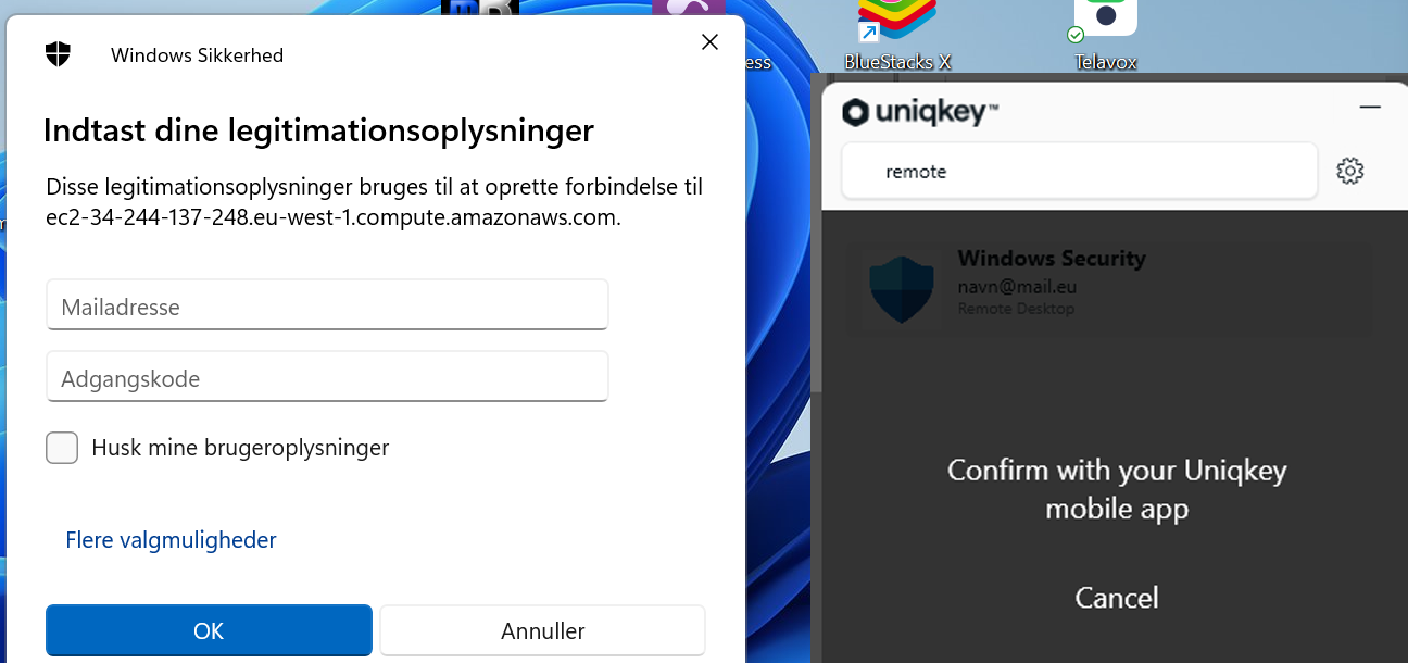 Login to Microsoft Remote Desktop – Uniqkey